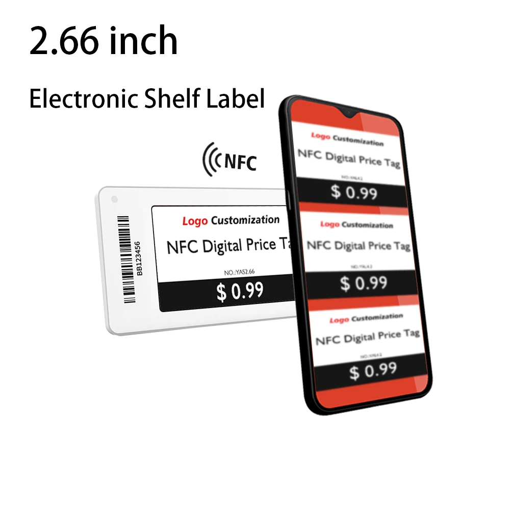 5-PCS-2-66-inch-electronic-price-tag-epaper-display-card-E-ink-screen ...