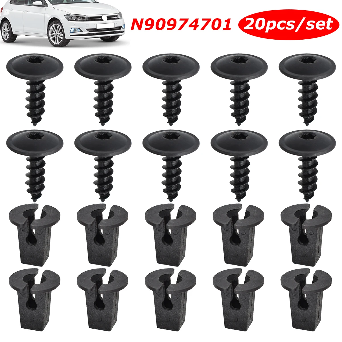 20pcs-N90974701-Engine-Cover-Undertray-Splashguard-Wheel-Arch-Torx ...