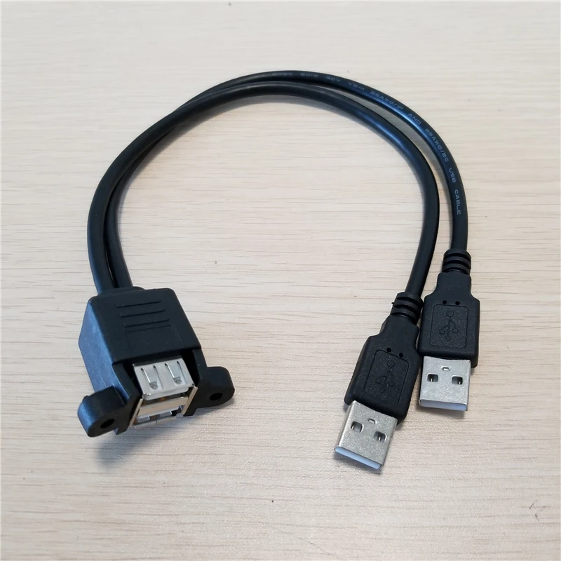 Dual USB 2.0 Type A Female to Splitter USB A Male Adapter Data ...