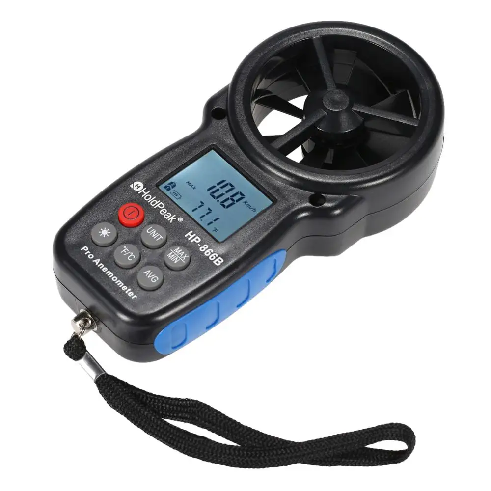 Digital Anemometer Handheld Wind Speed Meter BT-100 for Measuring Wind ...