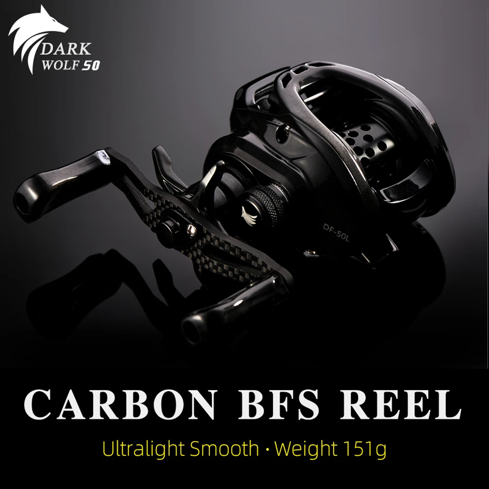 Tsurinoya Dark Wolf 50 Bfs Baitcaster 151g Carbon Saltwater Smooth ...