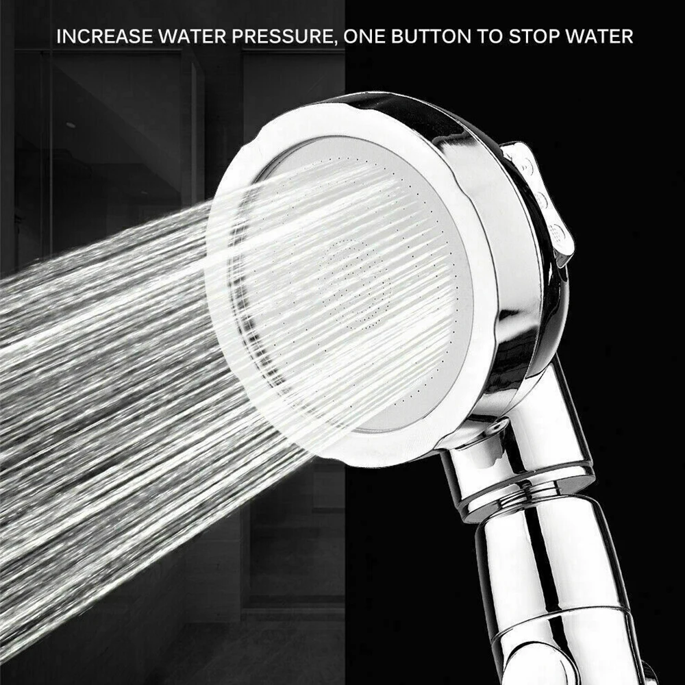 Adjustable Bathroom High Pressure Shower Head Powerful Boosting Spray ...
