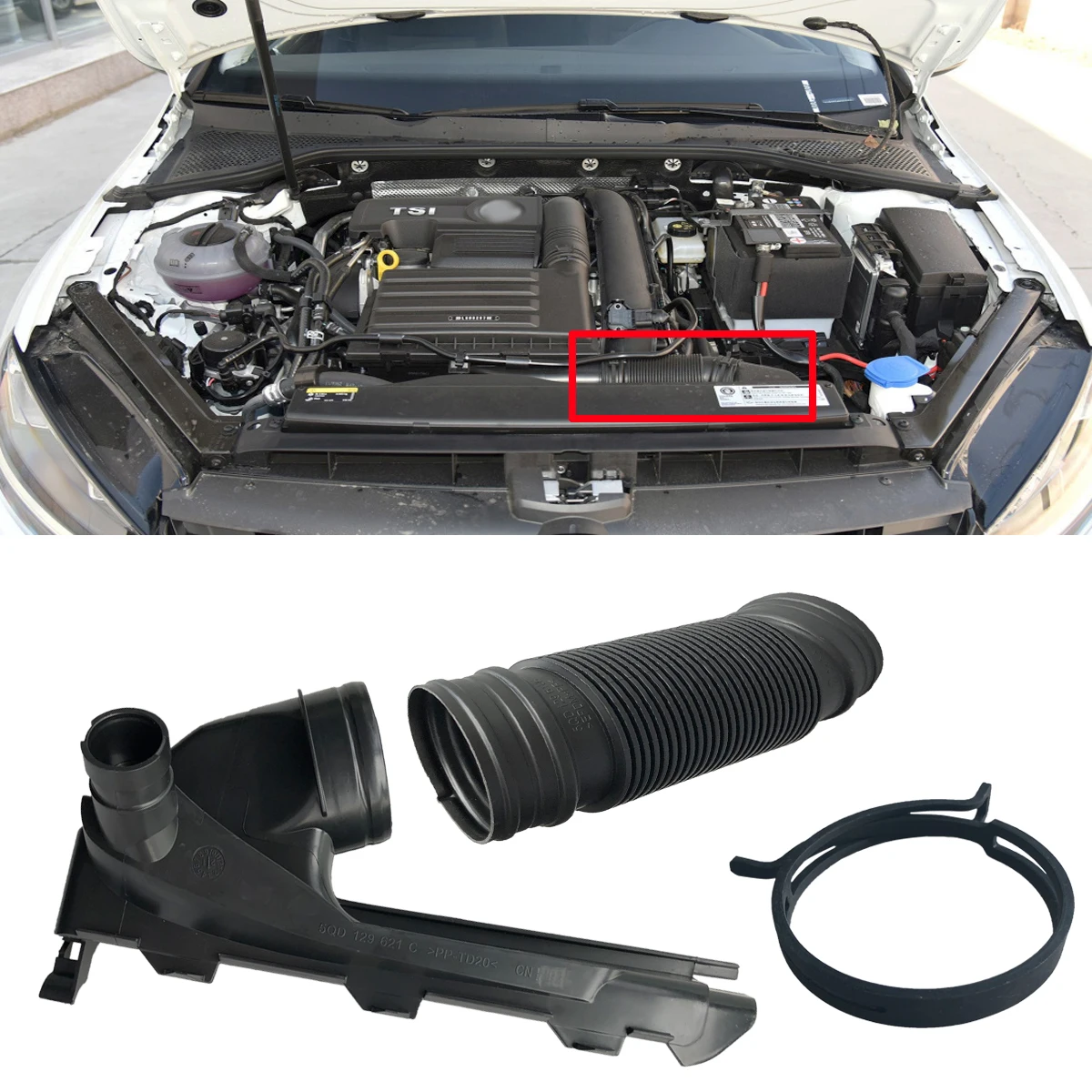 New Ea211 Engine Air Intake Duct Pipe Filter Hose For Audi A3 Q3 Skoda ...
