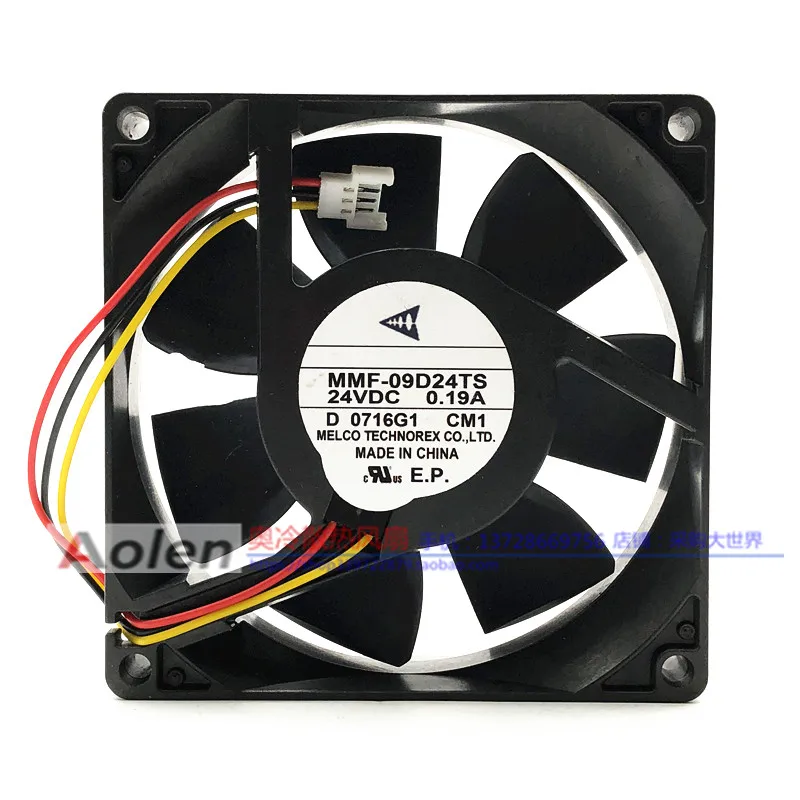 Melco MMF 09D24TS DC 24V 0.19A 90x90x25mm 3 Wire Server Cooling Fan ...