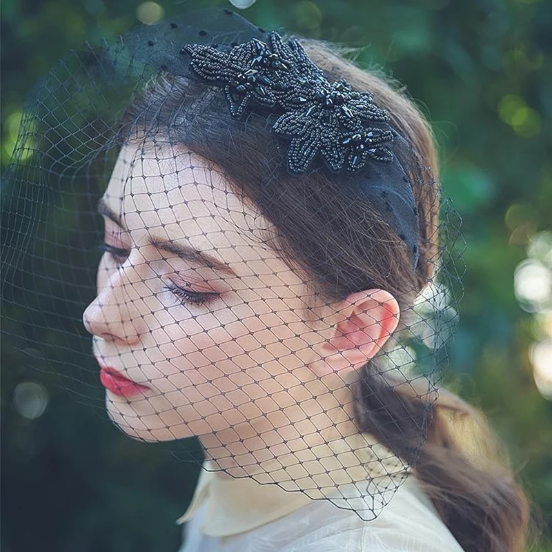 Vintage Black Birdcage Veil