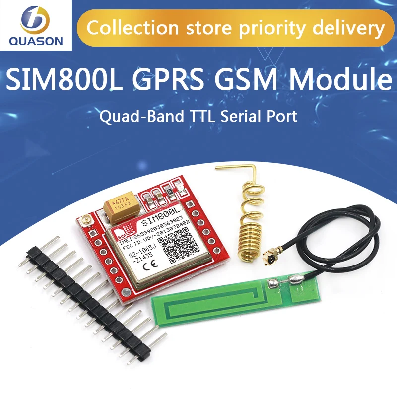 Smallest SIM800L GPRS GSM Module MicroSIM Card Core BOard Quad band TTL ...