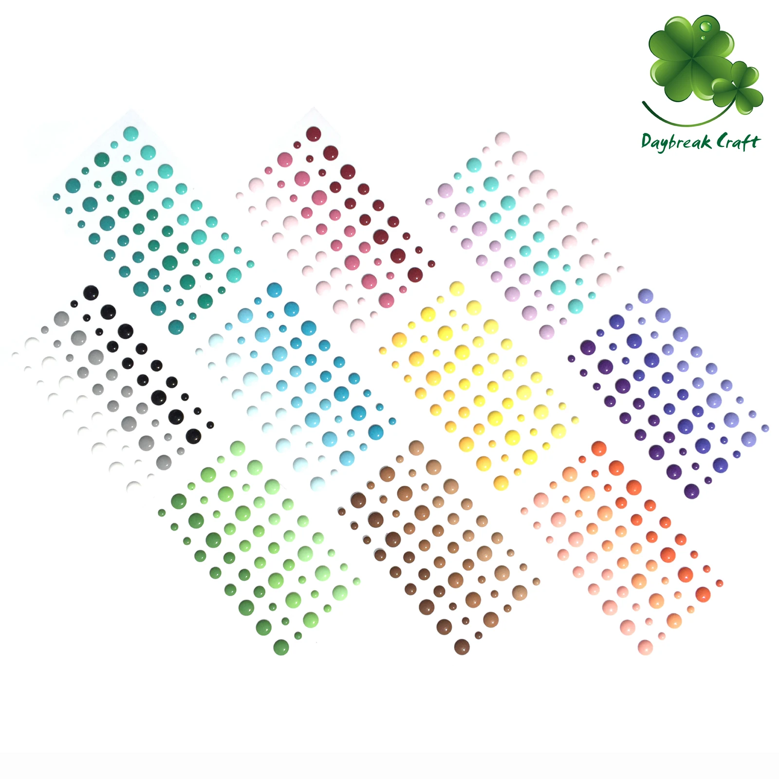 50-Sheets-lot-54Pcs-Round-Assorted-Size-Self-Adhesive-Enamel-Dots-For ...