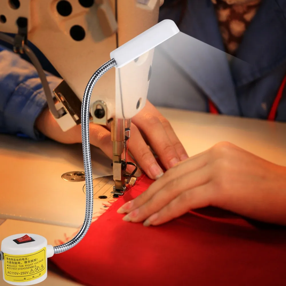 AC110‑250V LED Magnetic Work Light Flexible Gooseneck Sewing Machine ...