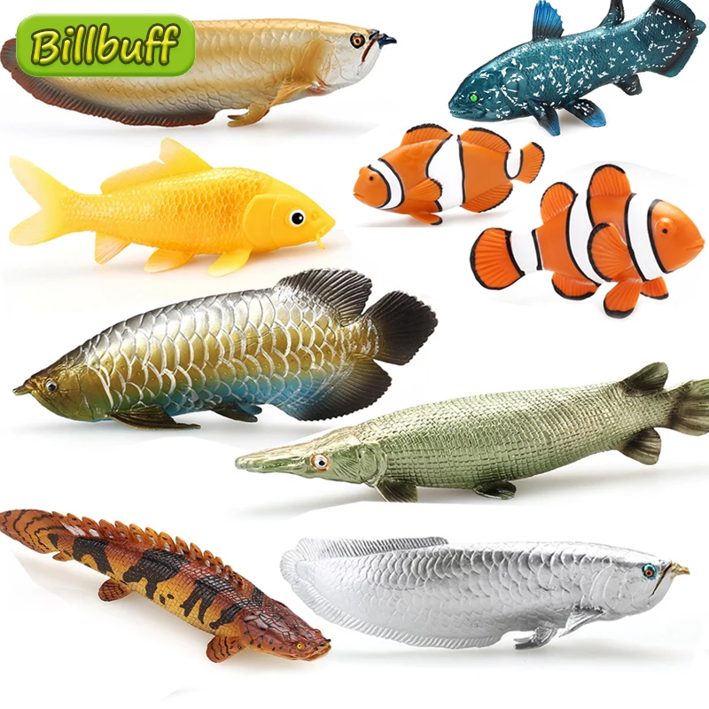 1Pc-Simulation-Freshwater-Lake-Animals-Arowana-Carp-Fish-Model-Action ...