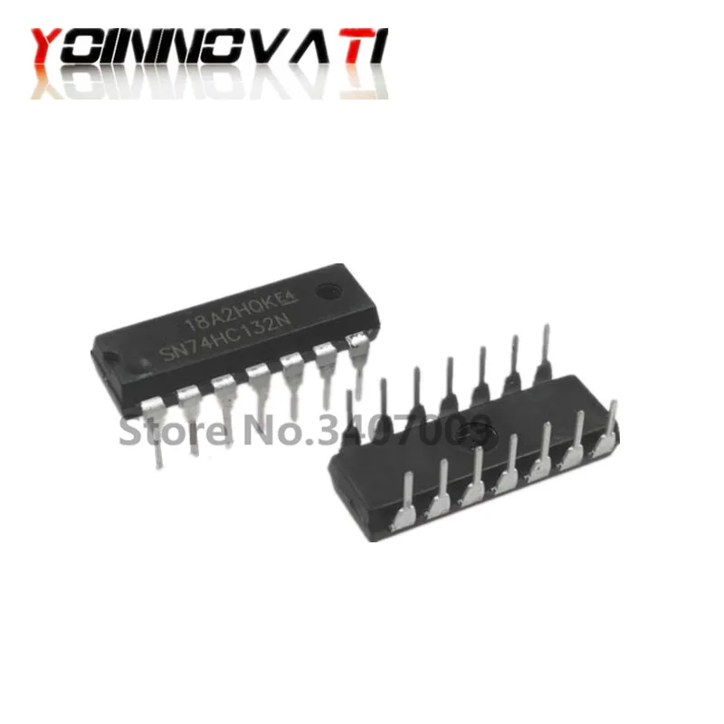 10 piezas 74HC132N 74HC132 SN74HC132N DIP 14 Logic Gate QUAD 2 INPUT ...