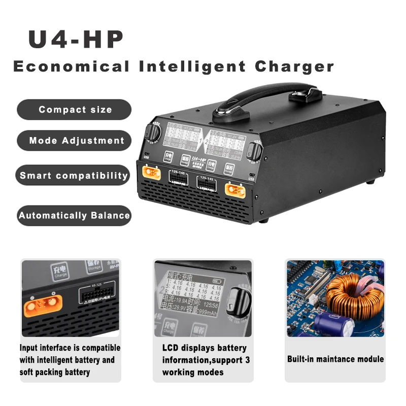 バランス充電器EV PEAK U4 HPデュアルチャンネルlipo/lihv 6s 14sバッテリー2500w 25a|パーツ & アクセサリー| - AliExpress
