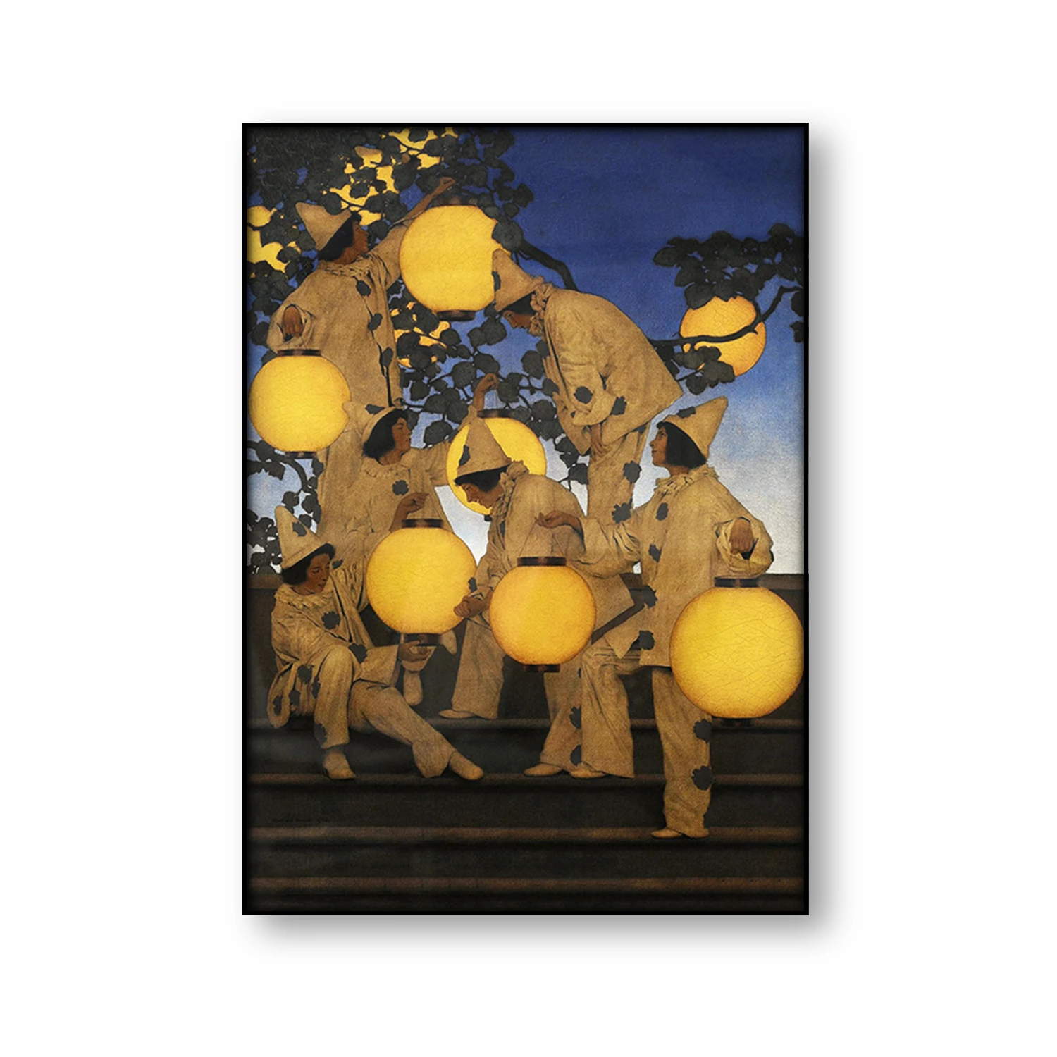 The Lantern Bearers Vintage Painting Wall Art Poster Canvas Print Home ...