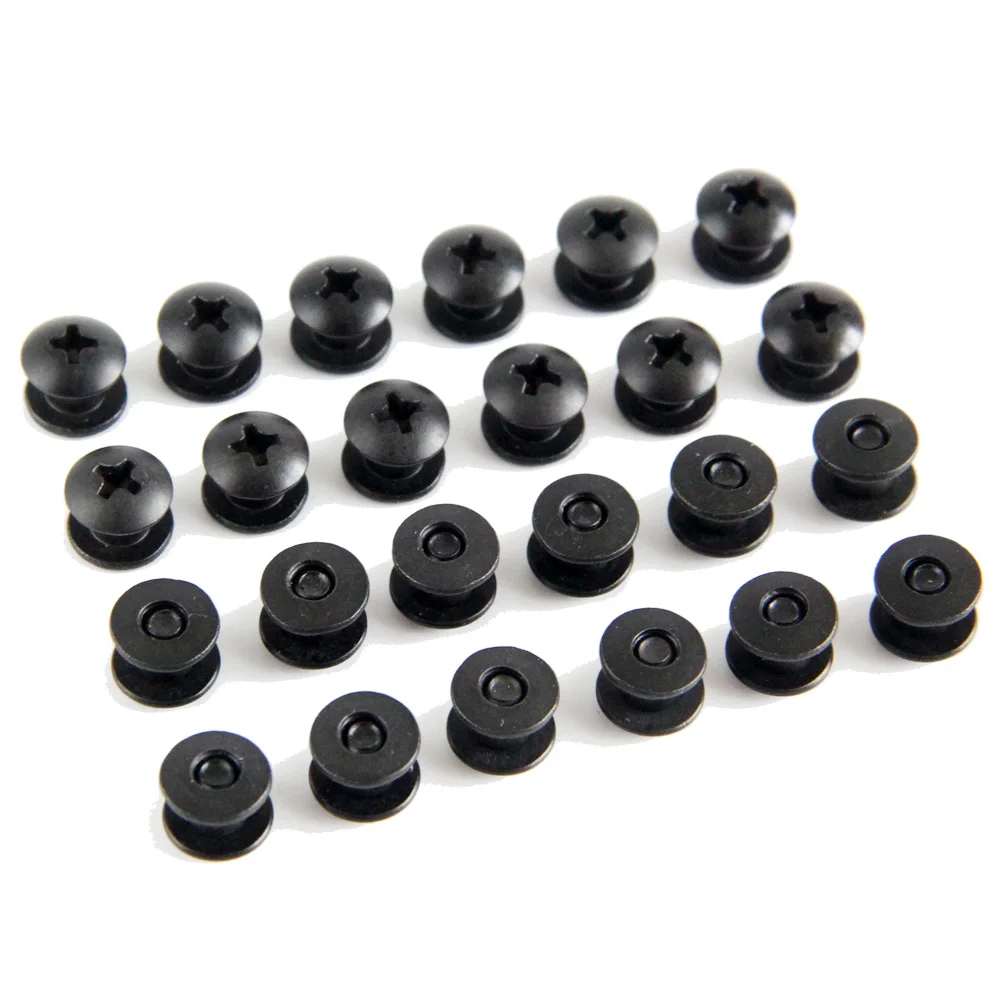 24pcs-Black-Steel-Short-Post-Chicago-Screw-Set-Cross-Head-Perfect-for ...