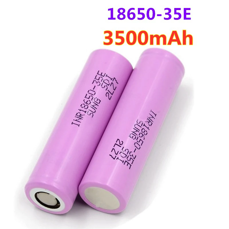 100-Original-18650-35E-Batterys-INR18650-35E-3500mAh-25A-Rechargable-Battery-for-Samsung-35E ...