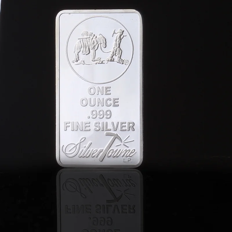 Silver Bar America One Ounce 999 Fine Silver Plated Coin Bars Souvenir ...