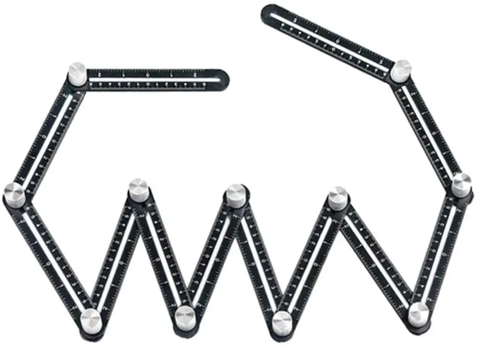 Multi Angle Measuring Ruler, 12 sides Ruler Hole Locator Adjustable ...