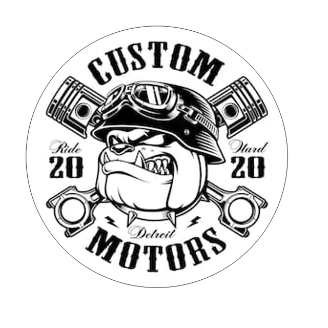 Crossed Piston Sticker