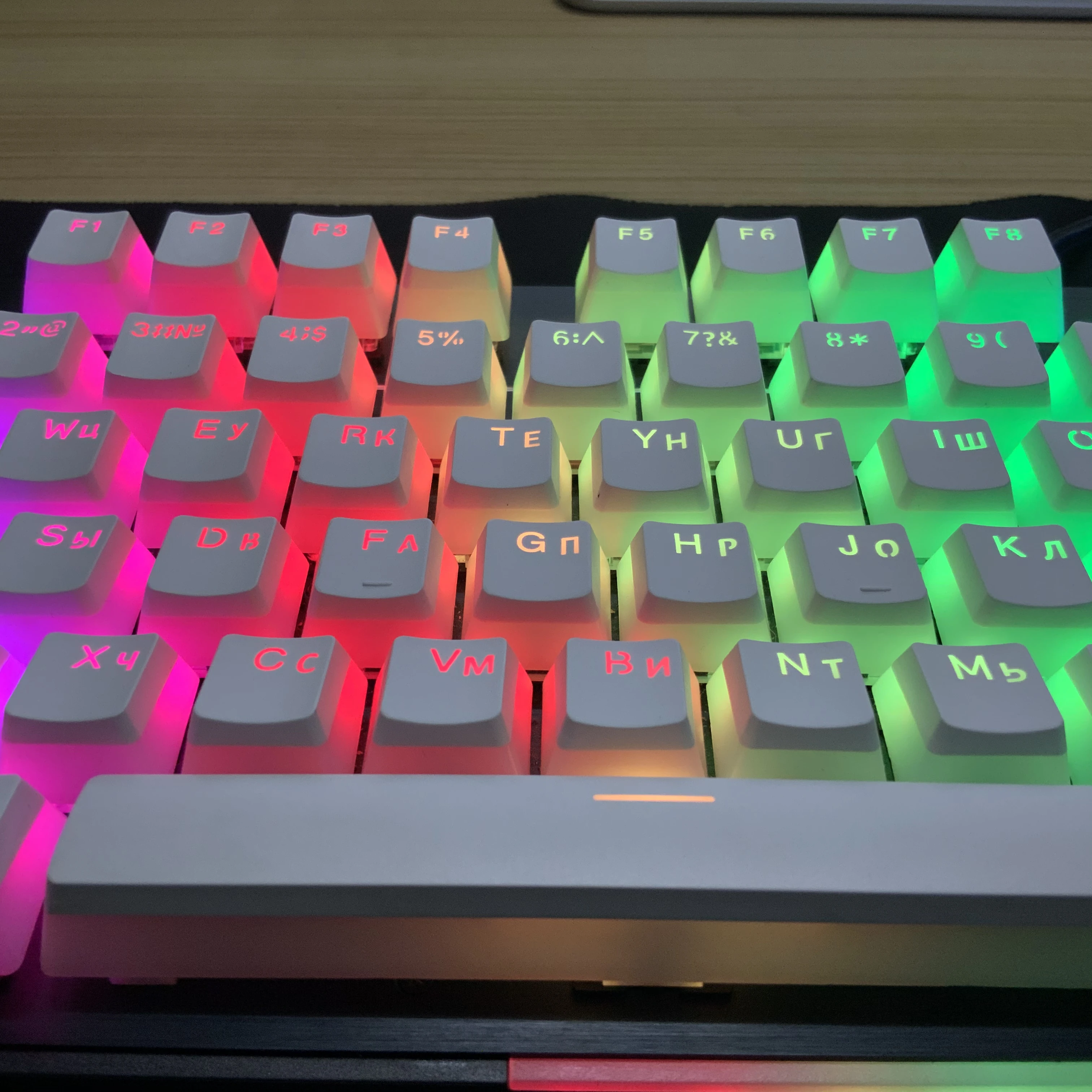 Mechanical Keyboard Cap Complete 104 Keys Kit-ur Russia Layout Pudding ...
