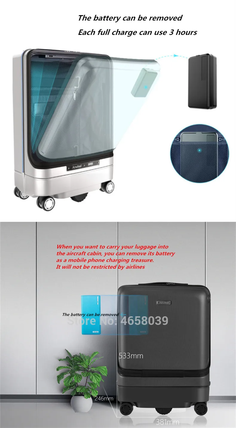 Intelligent Automatic Follow Luggage Bag,cabin Electric Travel Suitcase ...