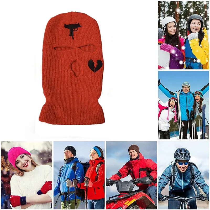 Full Face Cover Ski Mask Hat Winter Warm Unisex Caps 3 Holes Balaclava ...