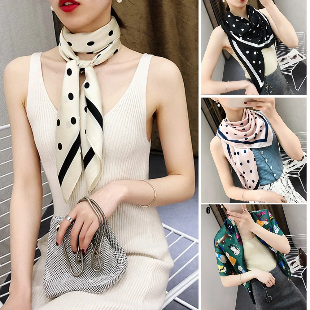 Bufanda de moda para mujer, bufanda de 90x90cm, bufanda cuadrada para ...