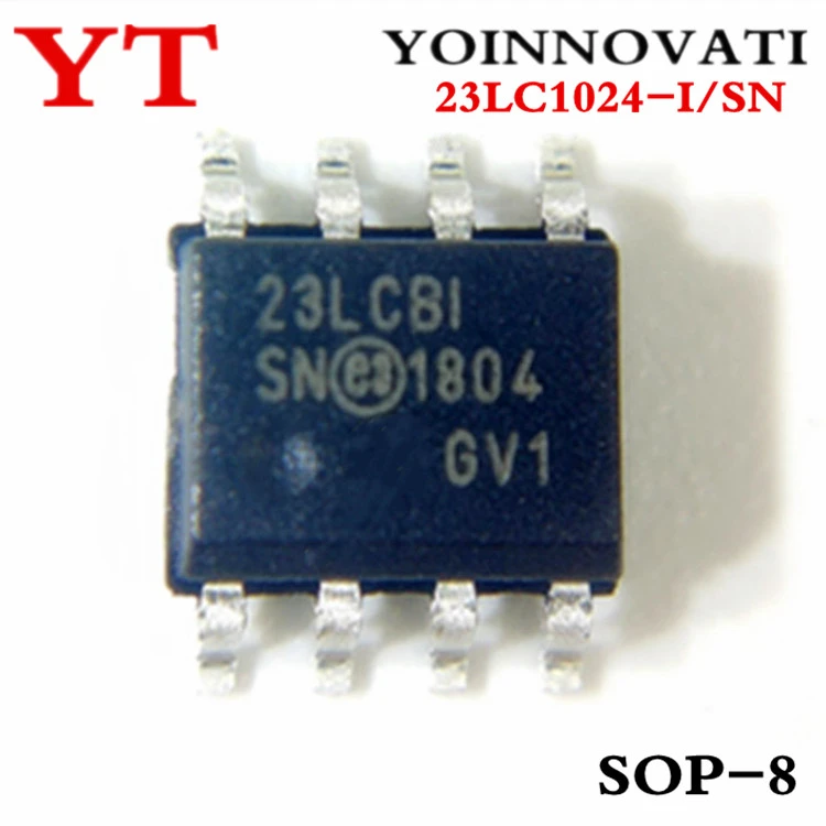 5pcs/lot 23lc1024-i/sn 23lc1024 23lcbi Sram 1mbit 20mhz 8soic Ic ...
