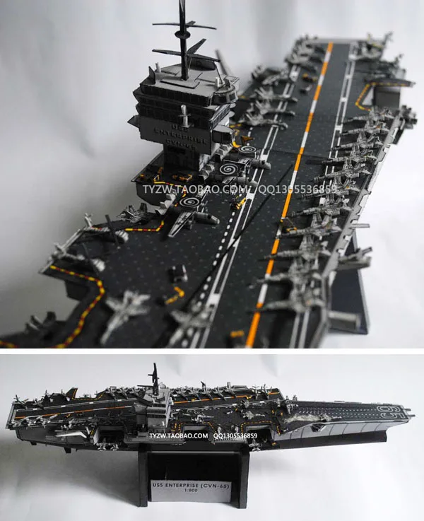 USS Enterprise Aircraft Carrier CVN65 DIY Paper Model 3D Paper Art ...