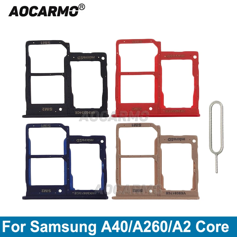Aocarmo bandeja de tarjeta Sim para Samsung Galaxy A40 / A260 / A2 Core ...