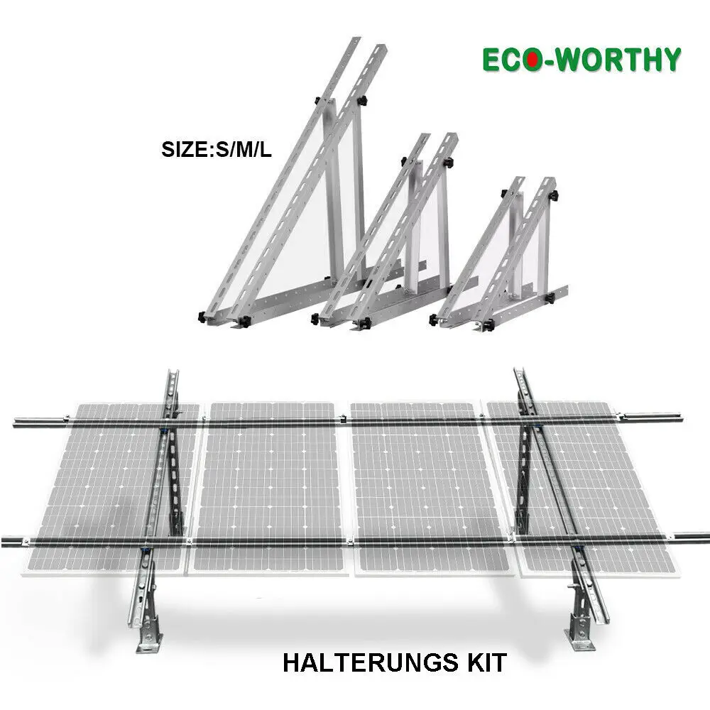 RV Boat 22inch Solar Panel Rack Bracket Set Rack with Foldable Tilt ...