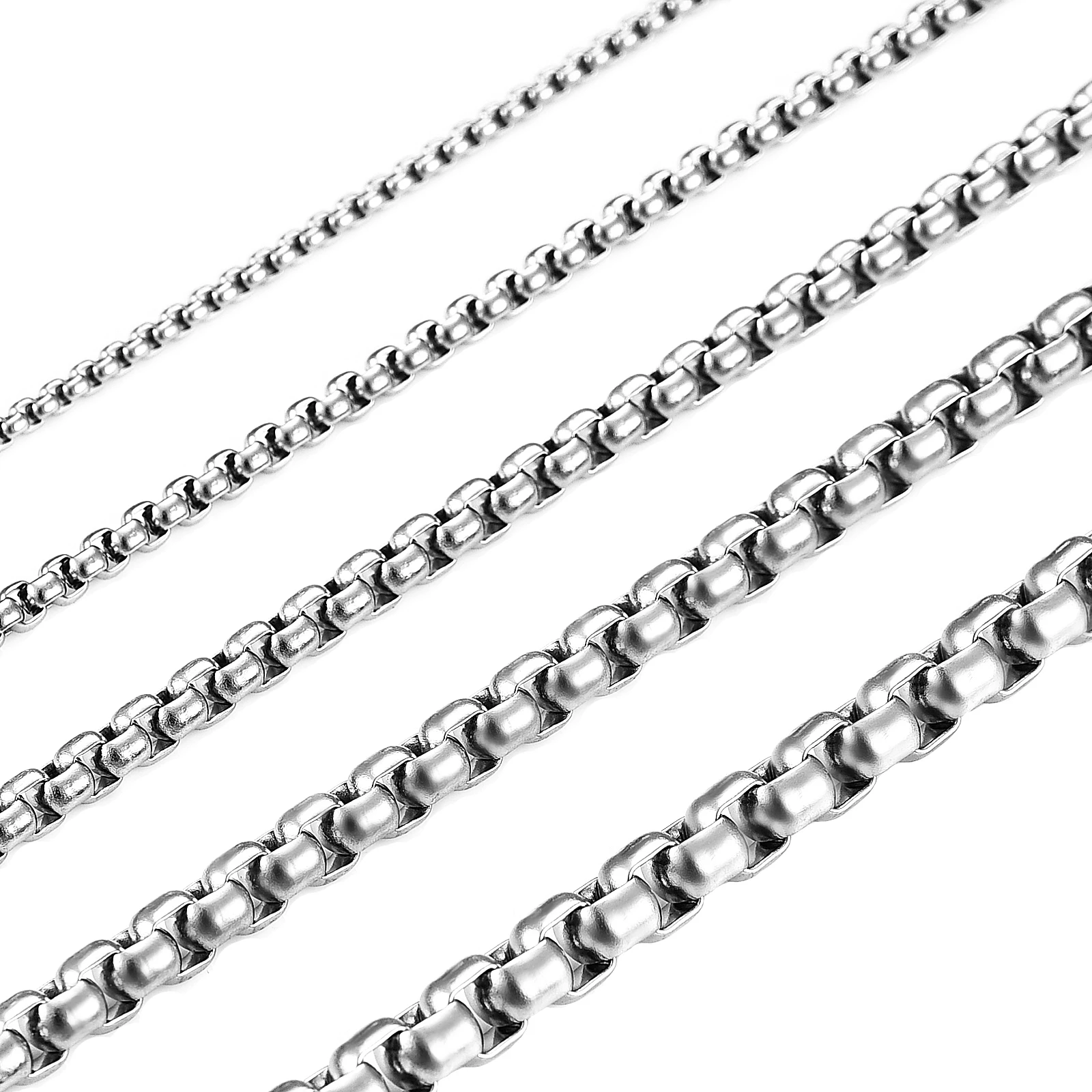 Fashion Stainless Steel Necklace Mens Silver Color High Quality Chain ...