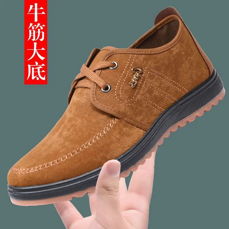 Spring Summer Beef Tendon Bottom Cloth Shoes Men's Breathable Wear ...