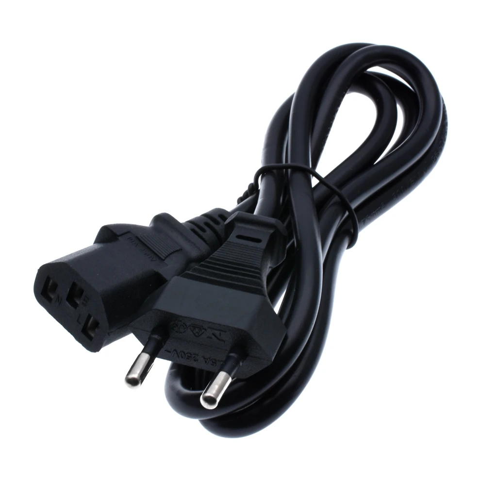 EU Euro 2pin AC power cord cable lead EU CEE716P to IEC 320 C13 for ...