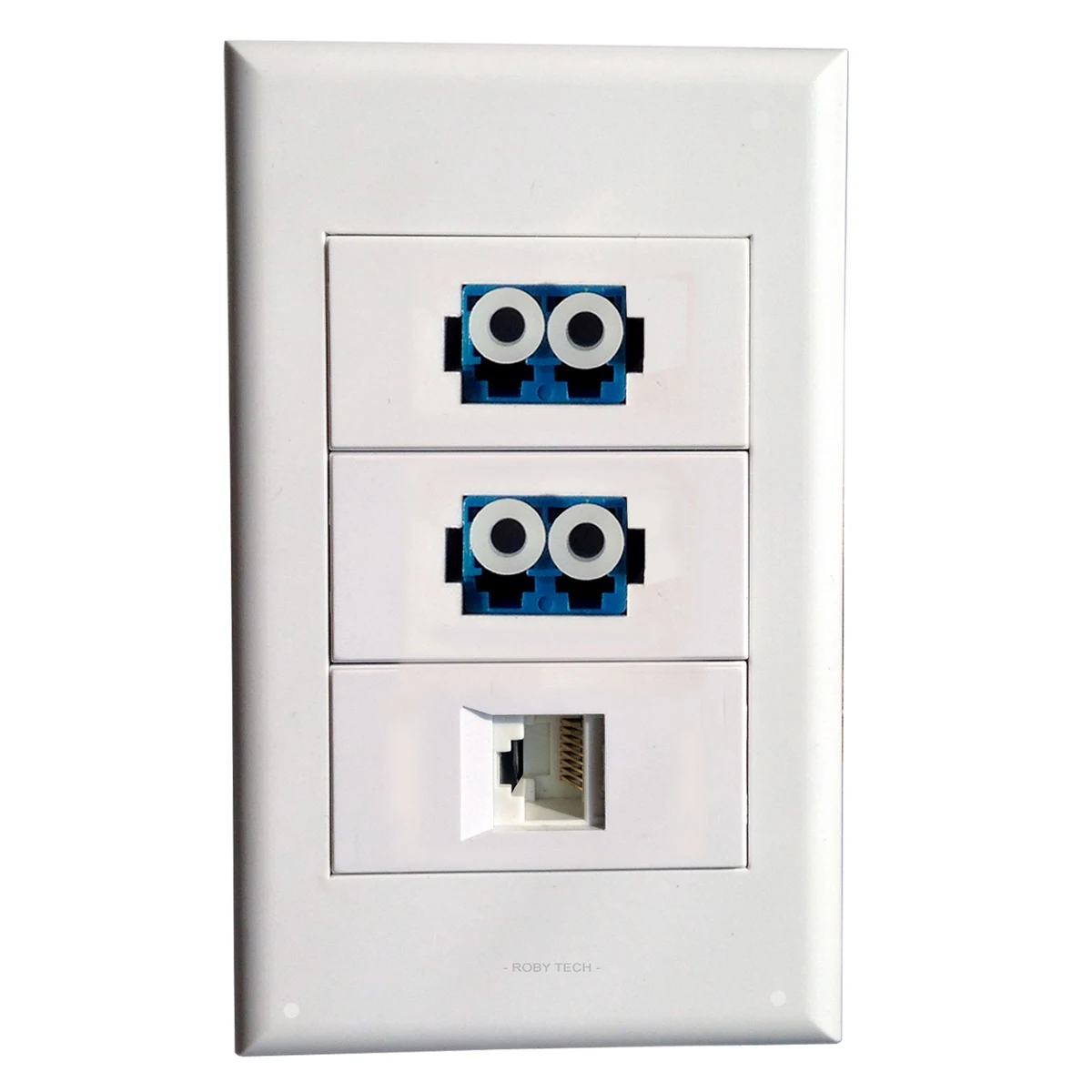FacePlate-LC-LC-RJ45-Keystone-Wall-Plate-Fiber-Optic-Faceplate-Cabling ...