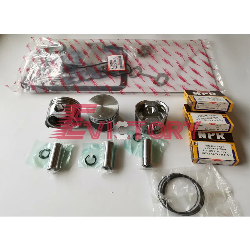 For-yanmar-3D66E-3TN66E-3TNE66-3TNV66-rebuild-overhaul-gasket-piston ...