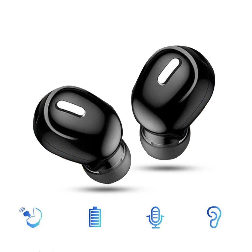 Mini fone de ouvido sem fio no esporte da orelha com microfone ...