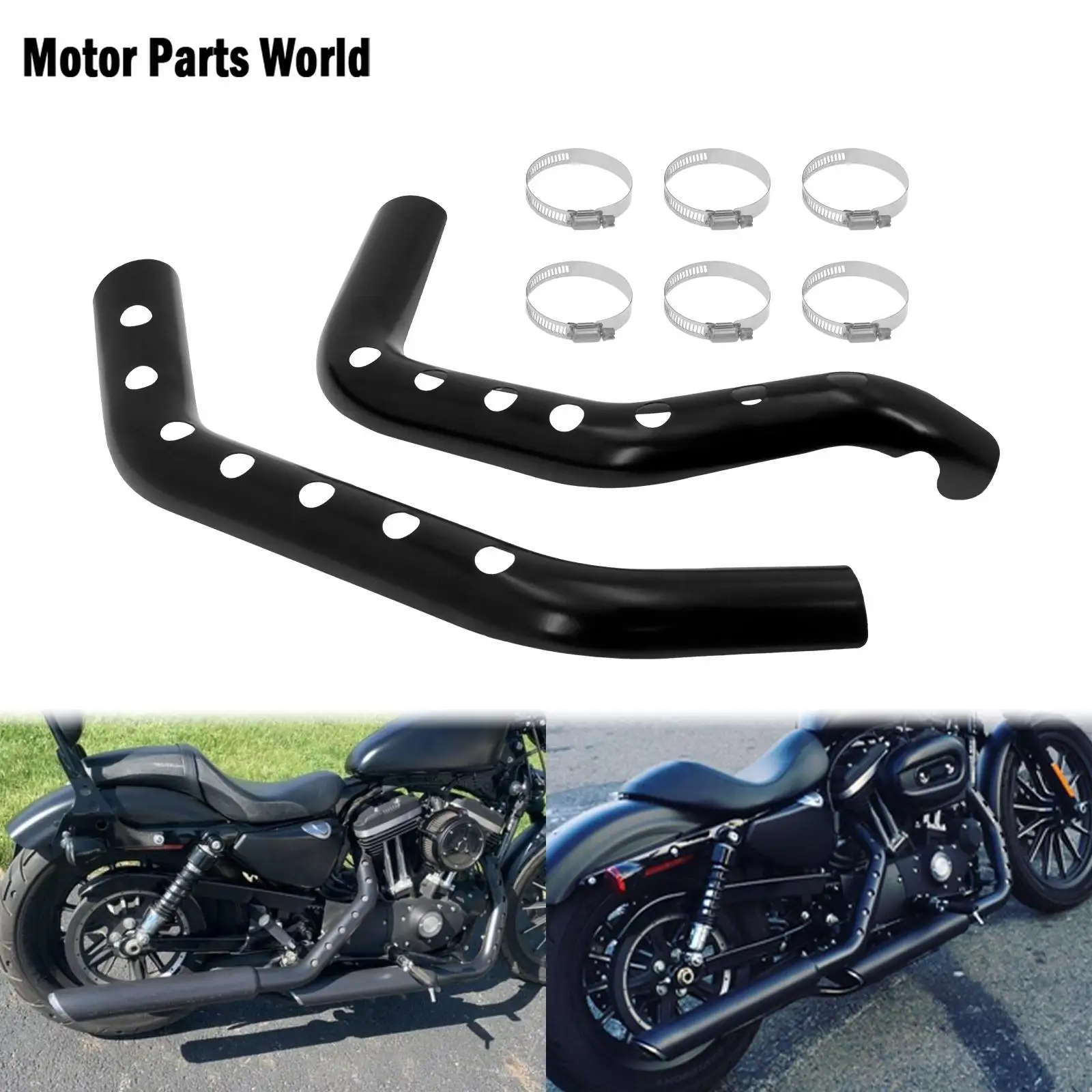 Motorcycle-Exhaust-Pipe-Heat-Shield-Muffler-Guard-Protective-Cover ...