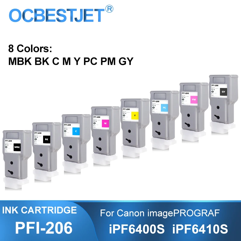 Pfi-206 Pfi206 300ml Compatible Ink Cartridge With Full Ink For Canon ...