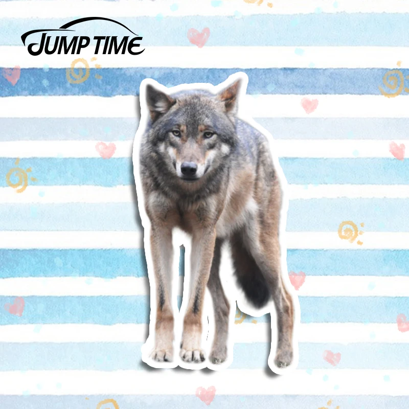 Jump-Time-13cmx7-3cm-Grey-Wolf-Staring-At-You-Decal-Funny-3D-Car ...