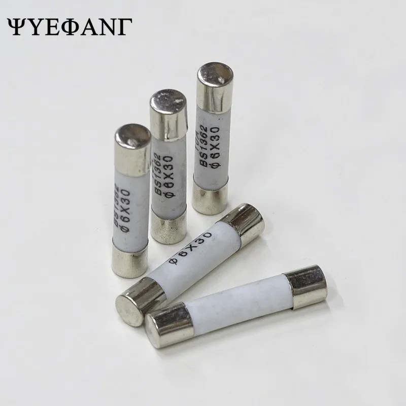 10PCS 6x30mm Ceramic Fuse Tube Fuse 250V 0.5A 1A 2A 3A 4A 5A 6A 8A 10A ...