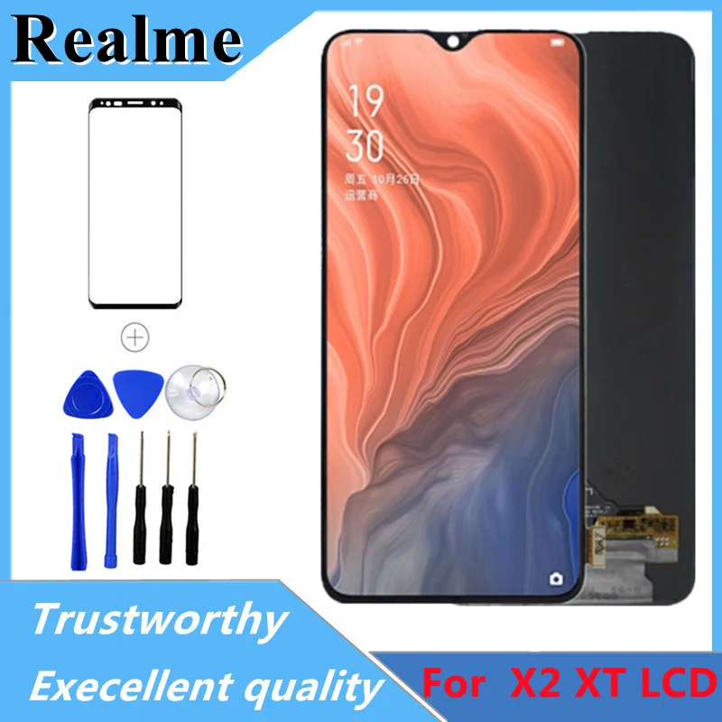AMOLED Display 6.4"For Realme X2 RMX1992 RMX1993 RMX1991 LCD Touch ...