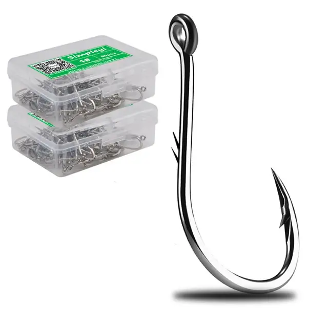 50pcs High Carbon Steel Barbed Fishing Hooks Set - Easy Fishing Tackle