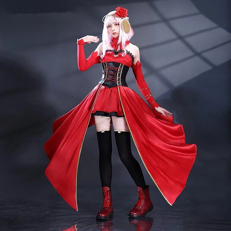 Anime Takt OP.Destiny Cosplay Destiny Cosplay Costume Women Red Dress ...
