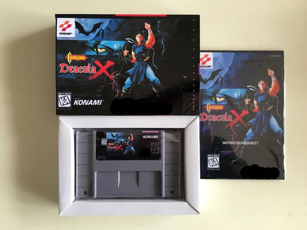 16bit Games ** Castlevania Dracula X ( Usa Version!! Box+manual ...