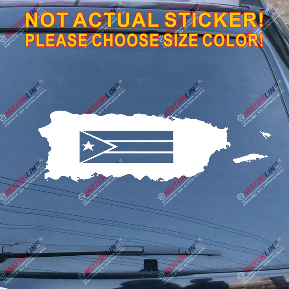 Car Sticker Puerto Rico Map With Heart Vinyl Decal Sticker Puerto Rico ...