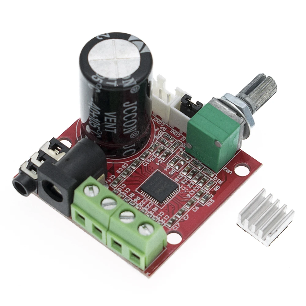 Sıcak satış 12V Mini Hi Fi PAM8610 ses Stereo amplifikatör kurulu 2X10W ...