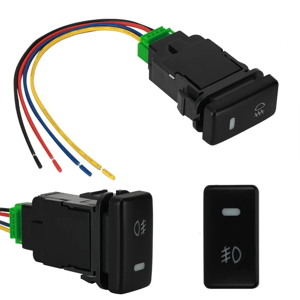 Button Switch 12V 4-Pole Push Button Switch for Toyota with LED ...