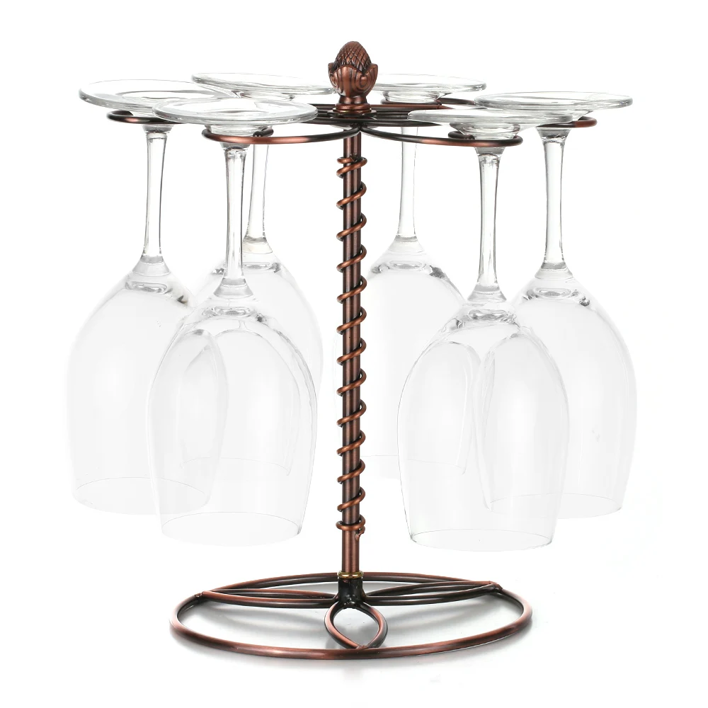 New Wine Glass Rack Red Wine Glass Drying Rack Glass Rack 6 Stemware ...