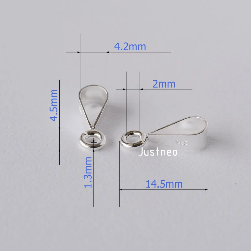 Sterling Silver Pendant Bails | Jump Rings Sterling Silver | 925 Jump ...