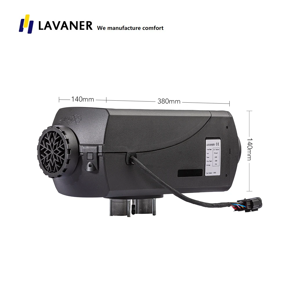 LAVANER Pro Water-Resistant Diesel 12V 5KW Air Parking Heater LCD ...