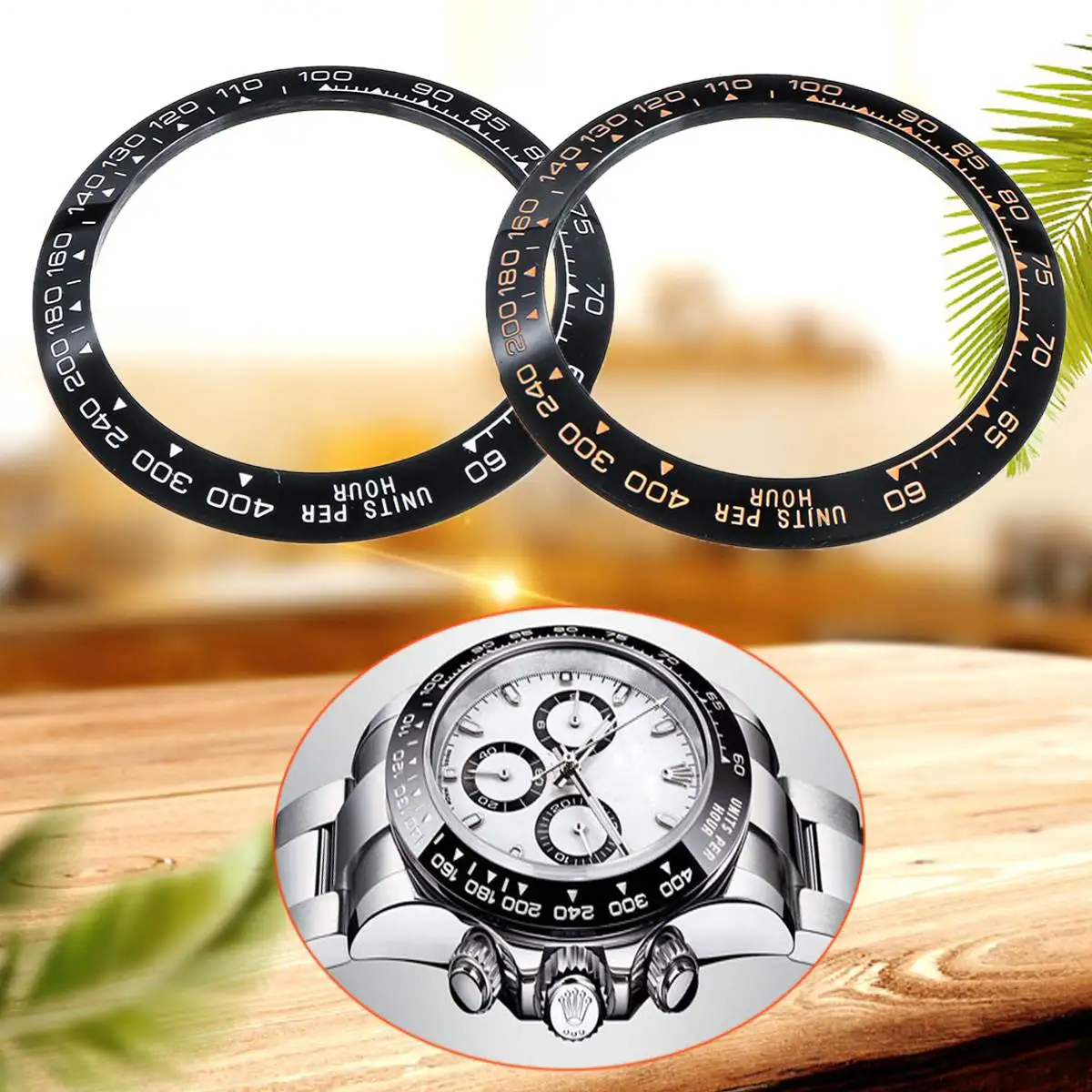 Black Ceramic Bezel Watches Replace Accessories 30.5 38.5mm Watch Face ...